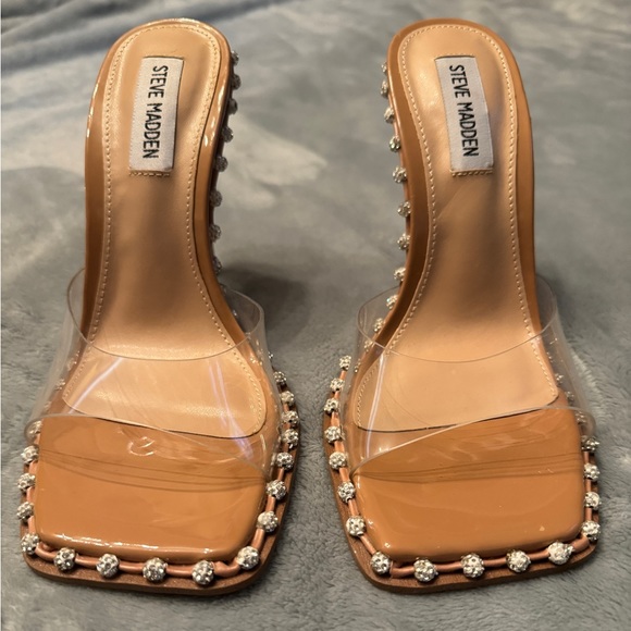 Steve Madden | Shoes | Steve Madden Rhinestone Acrylic Heels | Poshmark